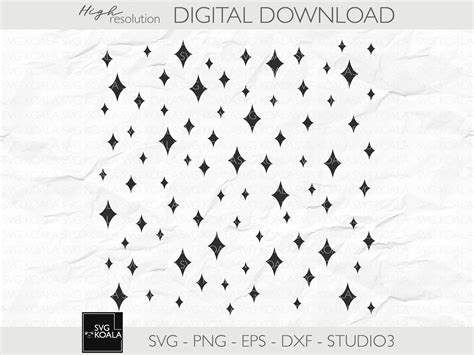 Seamless Stars Pattern Svg Bundle 1 Stars Background Svg Seamless