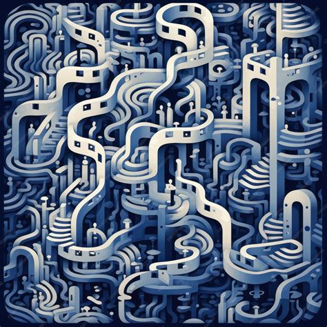 Premium Photo Indigo Simple Repeating Interlocking Figure C Escher Style V 52 Job Id