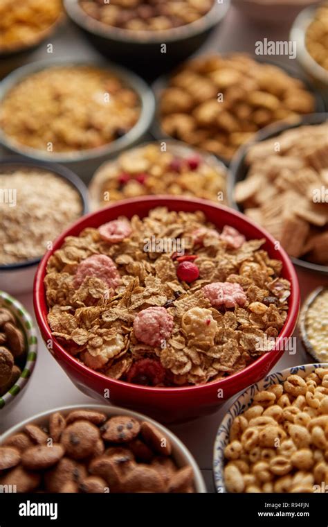 Different Kinds Breakfast Cereal Hi Res Stock Photography And Images Alamy