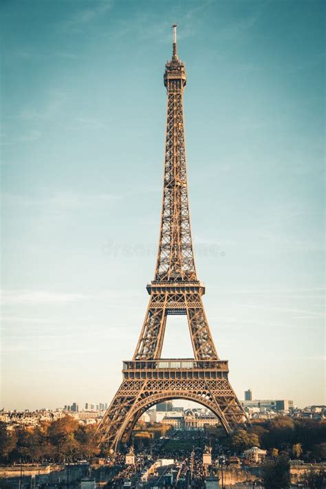 The Eiffel Tower Stock Image Image Of Historic Sunset 78086289