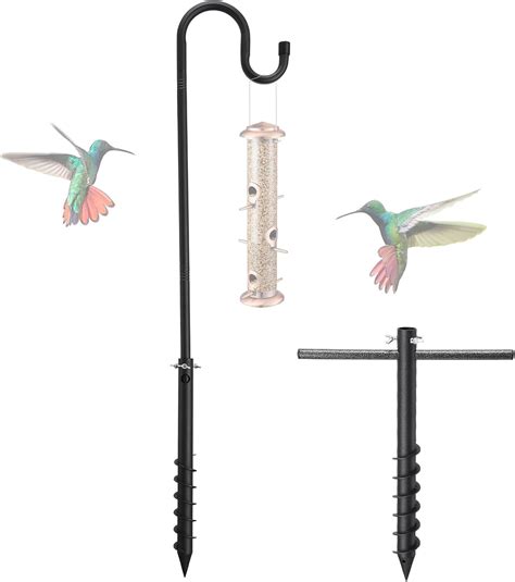 Bird Feeder Pole 108 Shepherds Hooks For Outdoor Heavy