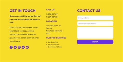 Classic contact us block - CSS Template by Nicepage