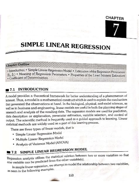 Chapter 7 Simple Linear Regression Key Concepts And Insights Studocu