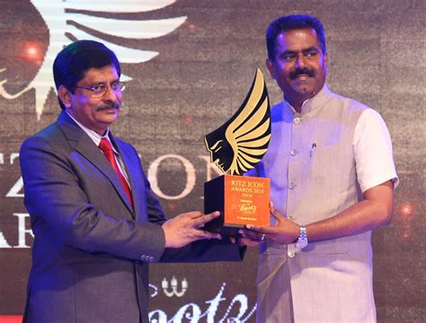 Shri Sunil Kumar V Md Of Asset Homes Being Awarded With The Ritz Business Icon Of The Year