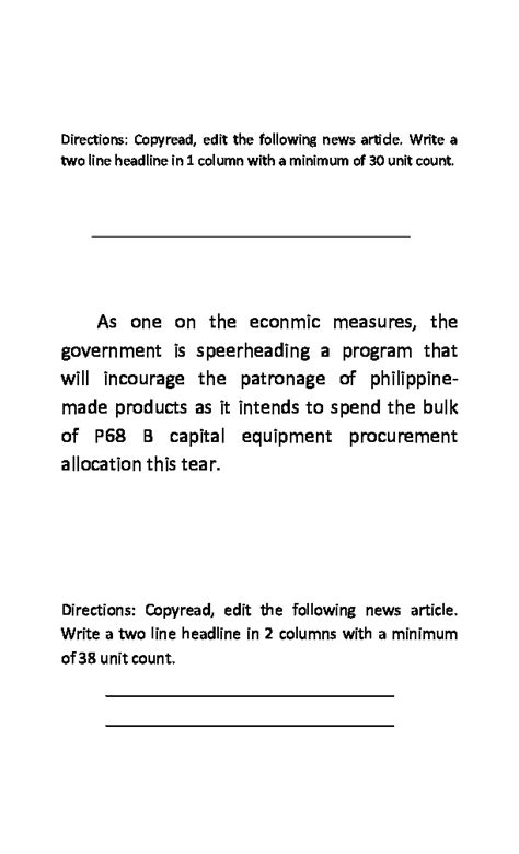 Copyreading Activity Pdfcoffeecom