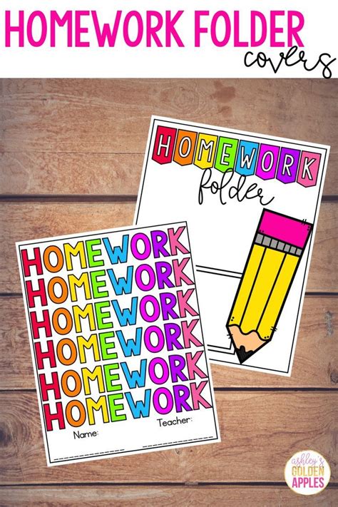 Editable Homework Folder Covers Homework Folder Labels Back To Babe Homework Folder