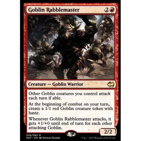 Goblin Rabblemaster Maître Plébéien Gobelin Mtg Merfolk Vs