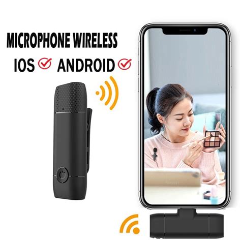 Jual MINI MIC WIRELESS MIC ANDROID DAN IPHONE MIC JEPIT LIVE MICROPHONE WIRELESS Shopee