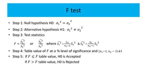 F Test And Anova Pptx
