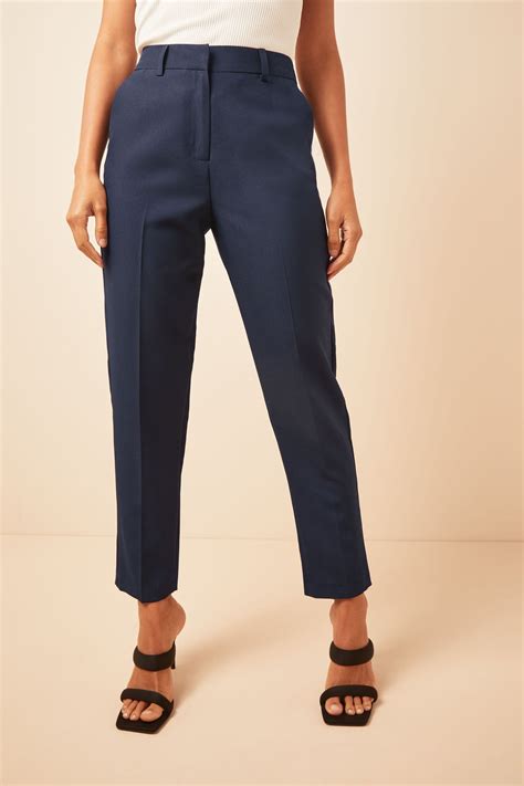 Womens Friends Like These Navy Tall Tailored Ankle Grazer Trousers