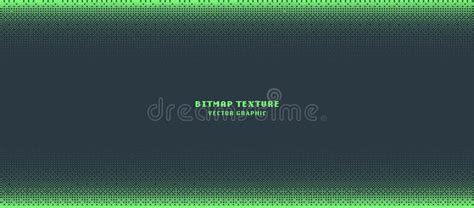 Dither Pattern Bitmap Texture Halftone Gradient Vector Wide Abstract Background Stock Vector