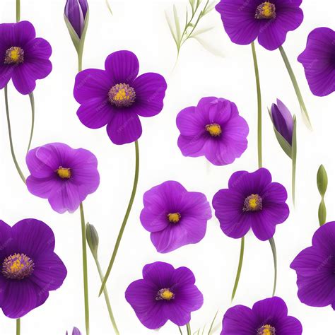 Premium Psd Purple Flowers On A White Background