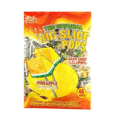 Big Slice Pineaple Pop 48 Ct — Sugar Bear Candy