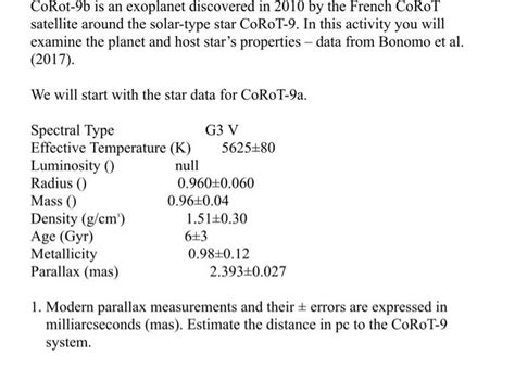 Corot 9b Is An Exoplanet Discovered In 2010 By The