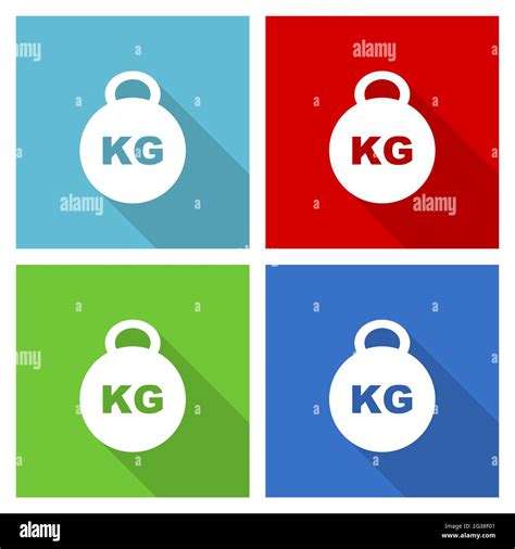 Kilogram Kilo Kg Weight Vector Illustration Set Of Simple Editable