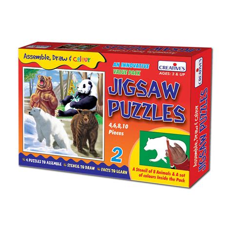 Jigsaw Puzzles Assemble Draw And Colour 2 Creative Educational Aids
