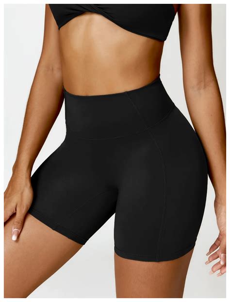 Quick Dry Gym Tummy Control Tight Fit Sport Shorts Athletic Running