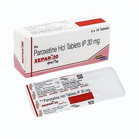 Xepar Paroxetine Tablet 30 Mg At ₹ 209stripe Antidepressant Tablet
