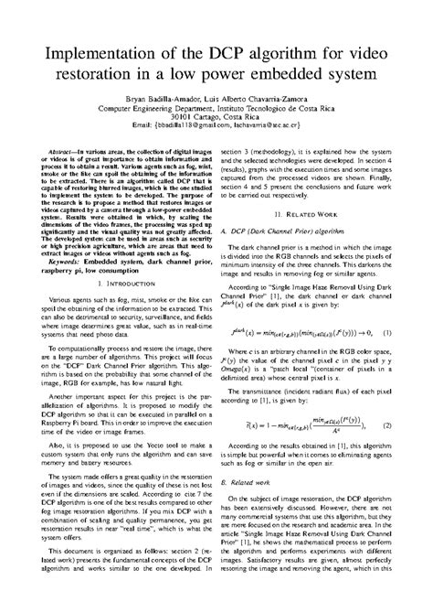 dcp embedded paper english implementation of the dcp algorithm for