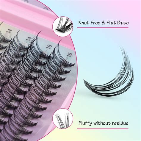 640clusters Beauty Tool Curled Cluster Lashes Soft Diy Curly False