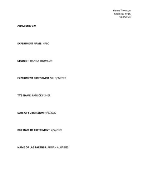 Hplc Determination Of Caffeine Concentration In Beverages By Hplc