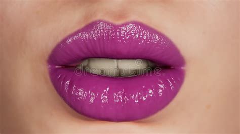 Female Lips Closeup Studio Light 3d Render Stock Footage Video Of