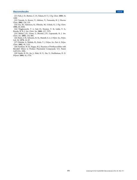Perfluorocyclopentenyl Pfcp Aryl Ether Polymers Via Polycondensation Of Octafluorocyclopentene