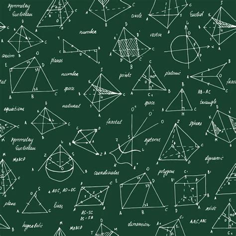 Physics Formulas Seamless Texture School Blackboard With The Formulas And Equations Stock