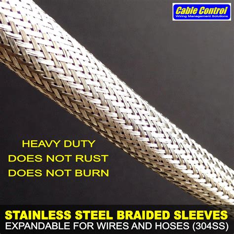 Cable Control Stainless Steel Expandable Braided Sleeves Anti Rat Cable Protection Hose