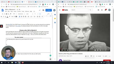 Ush Mlk V Malcolm X 416 Youtube