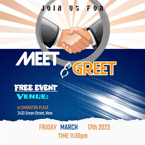 Meet And Greet Template Postermywall
