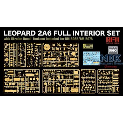 Leopard 2a6 Full Interior Set Ukainian Decals