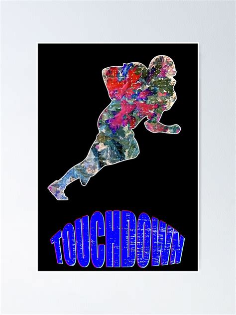American Football Touchdown Poster For Sale By Chibikolossus Redbubble