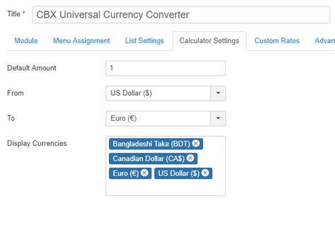 Universal Currency Converter For Joomla Codeboxr