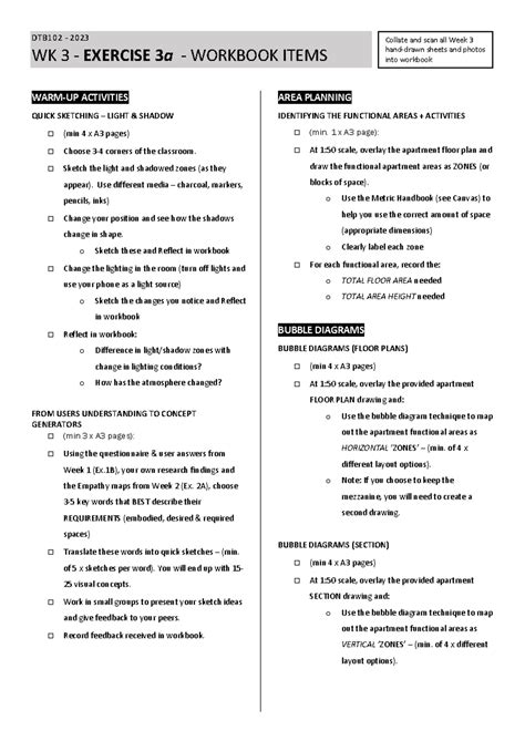 Dtb102 Wk 3 Ex 3a Workbook Items Check List Dtb102 2023 Wk 3