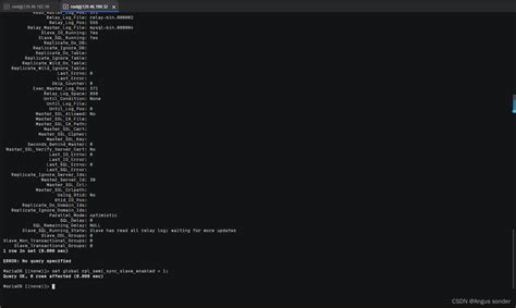 Mariadb半同步主从配置mariadb Show Slave Status Csdn博客