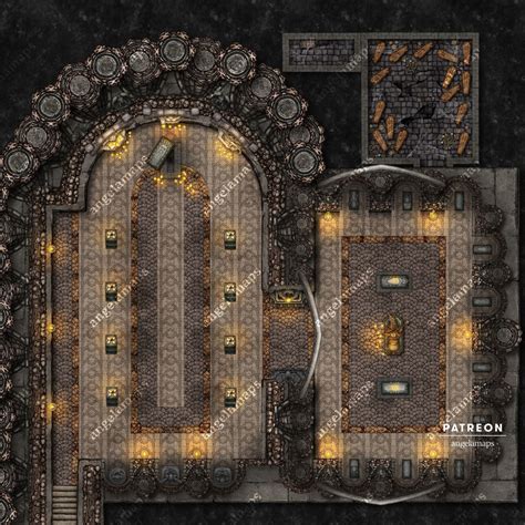 Crypt Battle Map With Foundry Vtt Support  Angela Maps Free