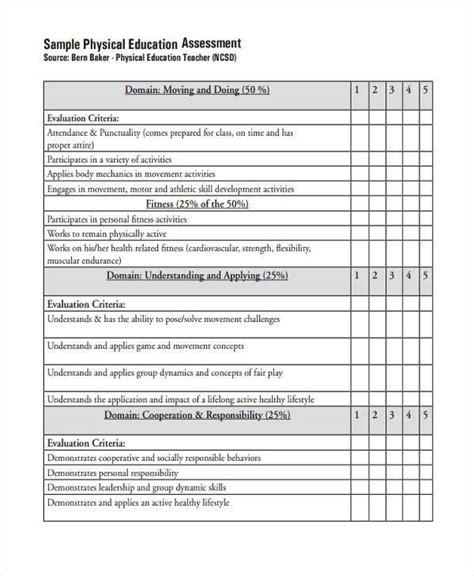 Free 8 Education Assessment Form Samples In Pdf Ms Word