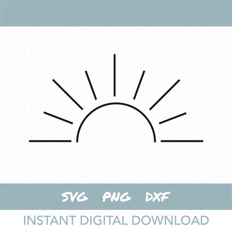 Half Sun Svg Simple Sunshine Clipart Boho Sun Vector Etsy Australia