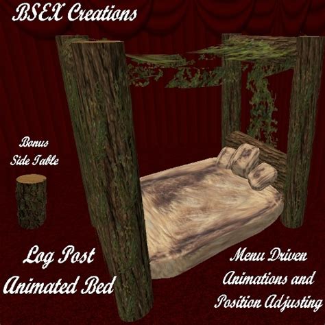Second Life Marketplace Log Post Bed Bsex