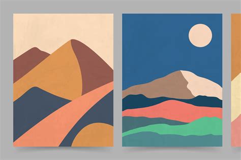 Minimalist Landscape Poster Design A Background Graphic By Lucky Xtian