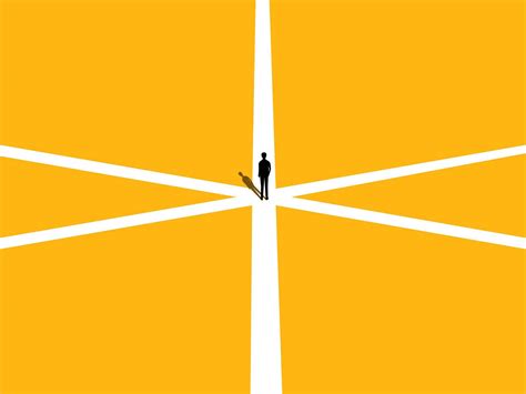 Problem Solving Strategy Businessman Makes A Choice At A Crossroads 53060885 Vector Art At