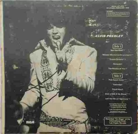 Elvis Presley On Stage February 1970 Lsp 4362 Condition 85 90