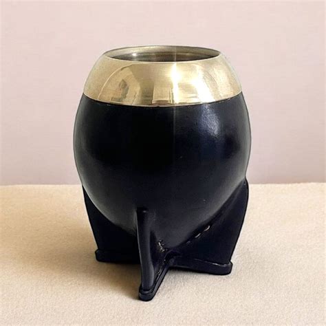 Torpedo Calabash Mate Coffee Black Made In Uruguay Mate Chamamé