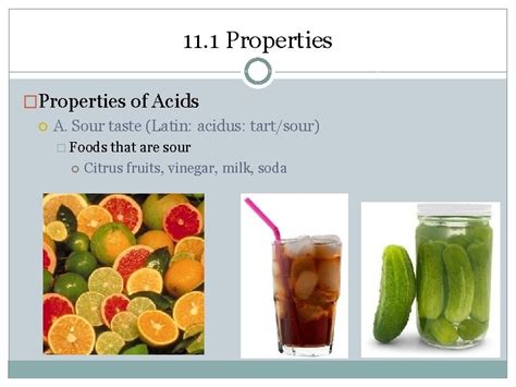 Unit 11 Acids And Bases 11 1 Properties