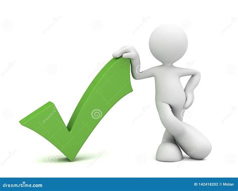 Ejemplo De La Marca De Verificaci N Y Del Concepto D Del Hombre Stock