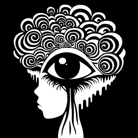 Psychedelic Art Black And White Tattoo