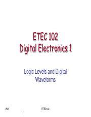 Logic Levels And Digital Waveforms Pdf ETEC Digital Electronics Logic Levels And