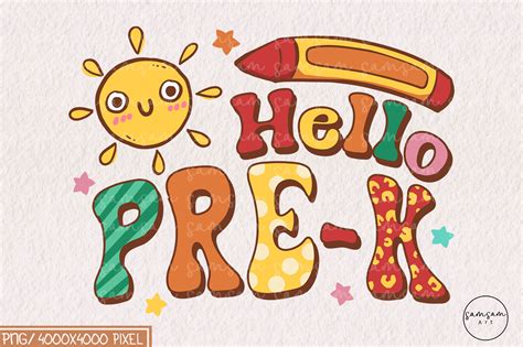 Hello Pre K Sublimation Graphic By Samsam Art · Creative Fabrica