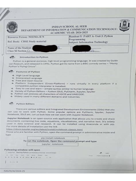 11 Ai Python Handout Pdf